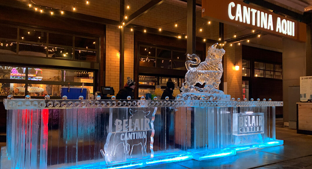 See photos of outdoor ice bar at The Corners of Brookfield