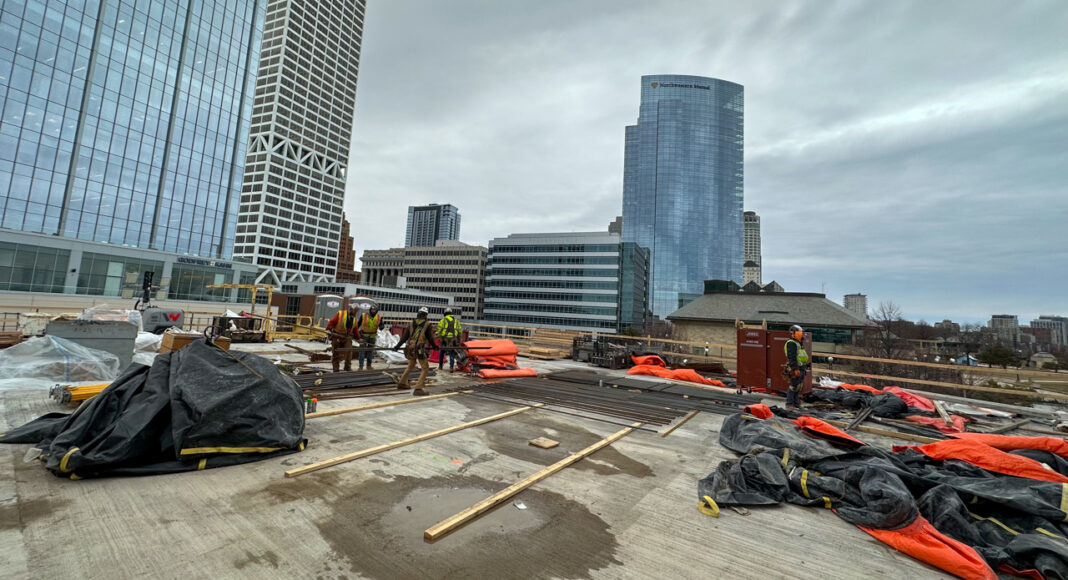 See photos of construction progress at The Couture in downtown Milwaukee