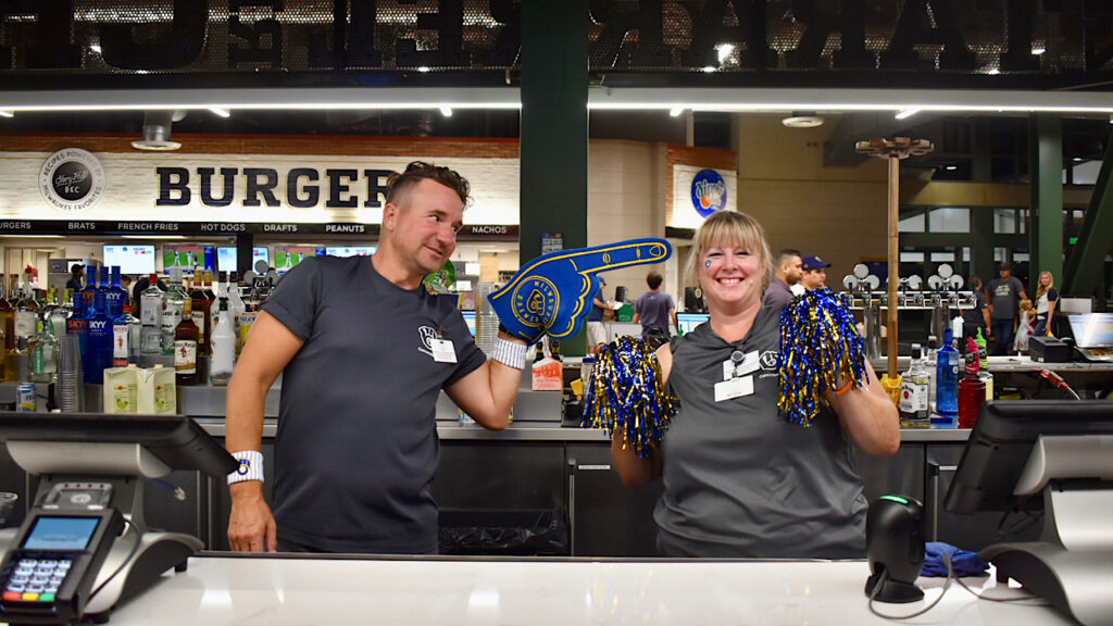 See photos from Brewers playoff series opener at American Family Field