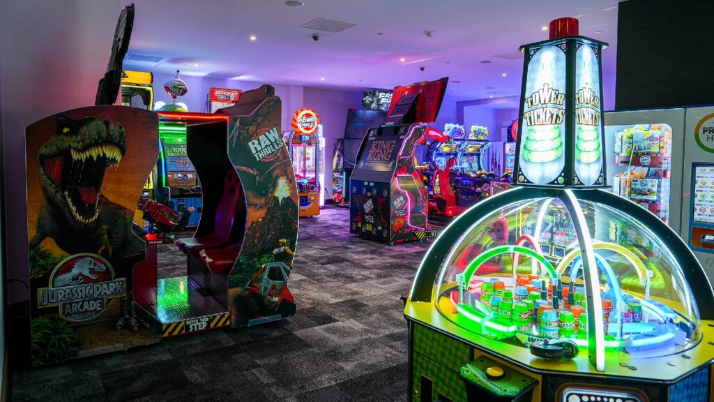 Renovated bowling alley, movie theater and entertainment center at ...