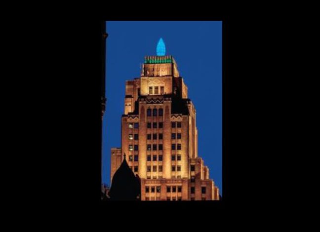 Gas Light Building's iconic 'flame' weather beacon enhanced